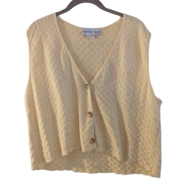 Bedford Fair | Tops | Vintage Bedford Fair Cropped Button Up Vest ...